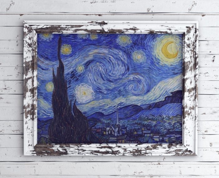 Vincent Van Gogh Starry Night Post-Impressionist Painting Art Print ...